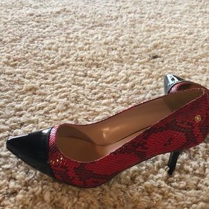 cuple | Shoes | Women Pumps 2 Inch Thin Heelsred And Black | Poshmark